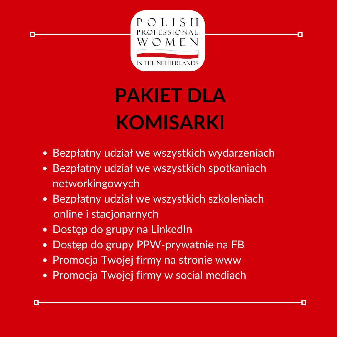 Opłata członkowska PAKIET Komisarki - Polish Professional Women in The ...